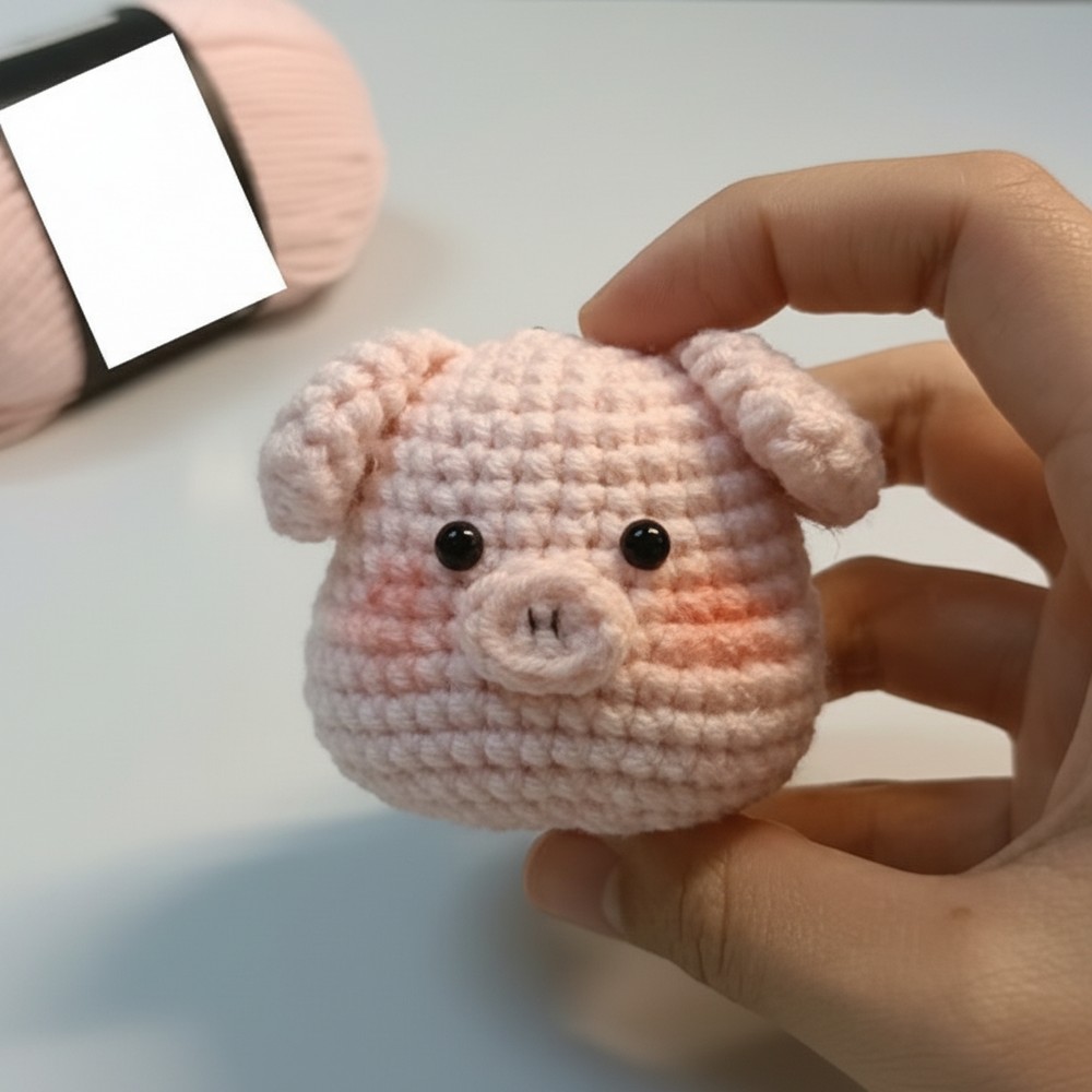Must-Try Crochet Mini Pig Head Pattern for Cute Accessories - Amigurumie
